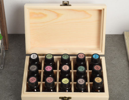 China Wood Box Essential Oil Classic Wooden Perfume Boxes Desktop ...