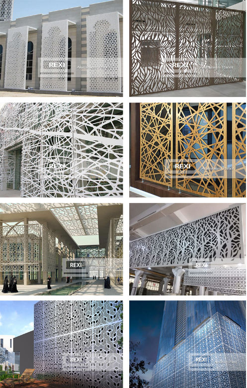China Mashrabiya Panel Aluminum Carved Perforated Aluminium decorative ...