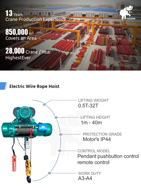 High Speed 10Ton 20Ton 30Ton Steel Wire Rope Hoist With Lowest Price ...