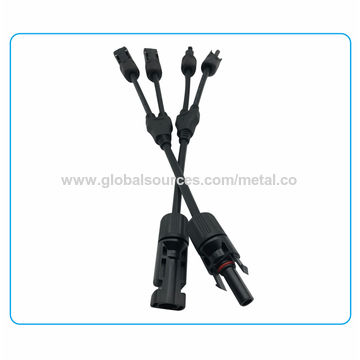 China MC4 y adapter 3-way connector MC4 parallel branch connector 2 ...