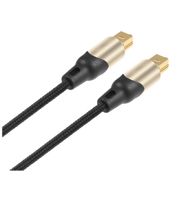 CableCreation 3 ft Toslink M to M Digital Optical SPDIF Audio Braide Cable with Metal Connectors ...