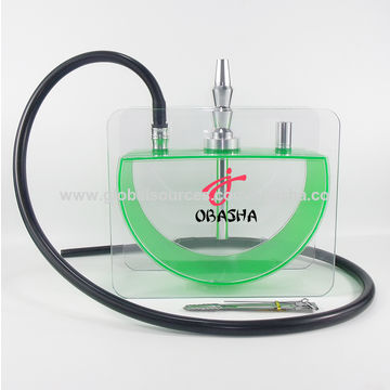 China High quality medium acrylic hookah,portable shisha with glass ...