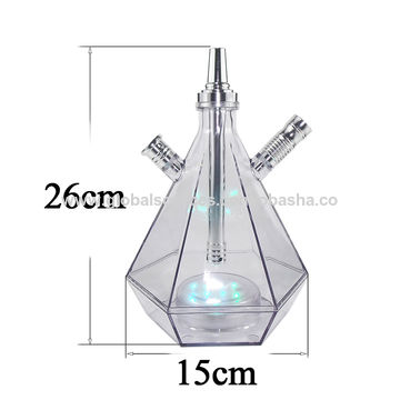 China High quality medium acrylic hookah,portable shisha with glass ...