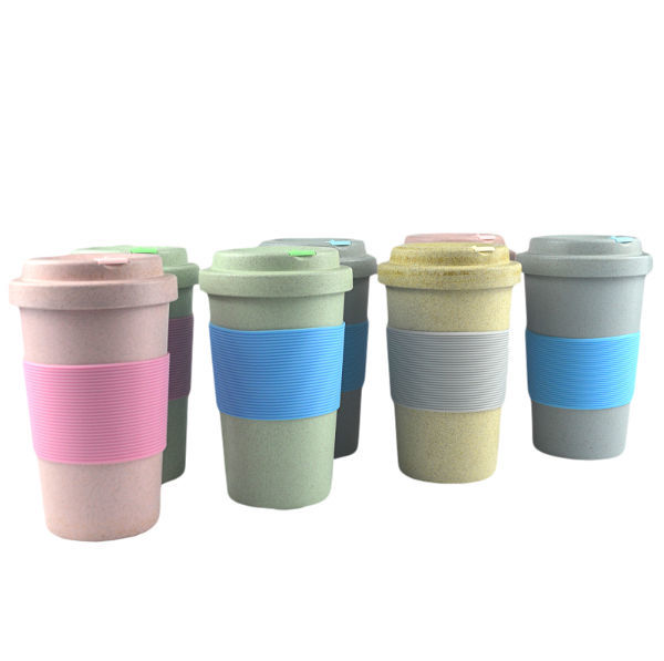 China KHB02003-alfa eco-friendly wheat straw biodegradable coffee cup ...