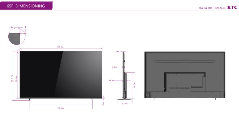 China KTC 65-inch Smart Ultral HD TV 65FU LCD TV/Smart TV/Television ...