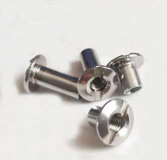 Binding rivet stainless steel M3 through hole slotted book binding post ...