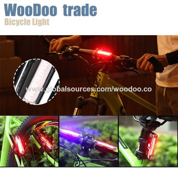 China Red Amber White 3 colors COB bike rear light USB chargeable for ...