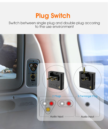 1Mii B05 Wireless Adapter Bluetooth 5.0 Audiocast Airplane Transmitter ...