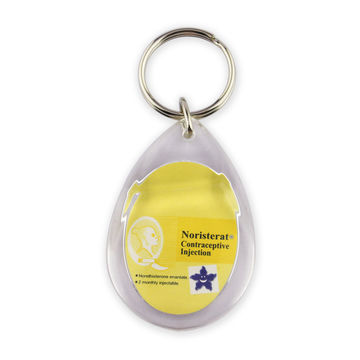 China Plastic Glitter Acrylic Motel Keychain Custom Printing Round ...