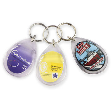 China Plastic Glitter Acrylic Motel Keychain Custom Printing Round ...