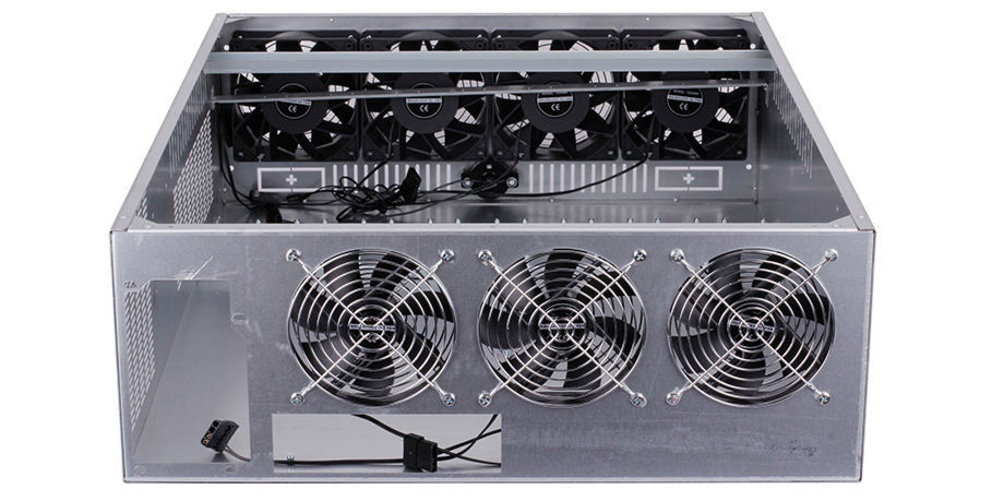 Low Price ETH 4U 6GPU mining rig ethereum mining case frame with ...
