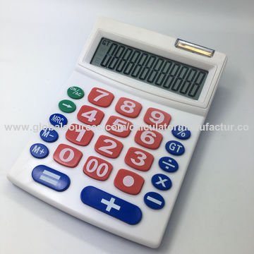 China Office supply desk calculator 12 digits two way power big key ...
