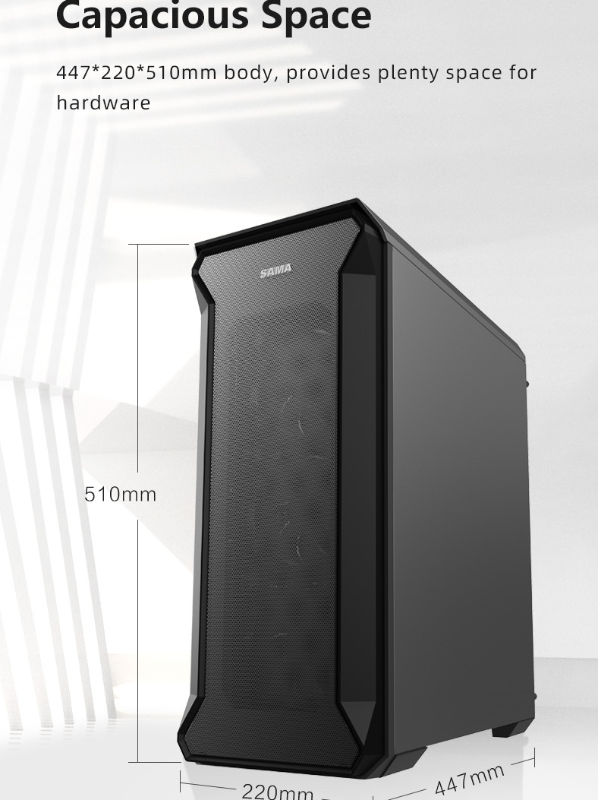 China SAMA Tank3 full mid tower gaming pc case with strong structure ...