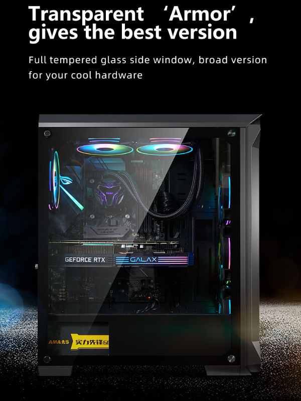 China SAMA Tank3 full mid tower gaming pc case with strong structure ...