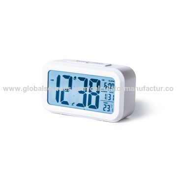 China Alarm clock with blue/white backlight, smart, colorful ...