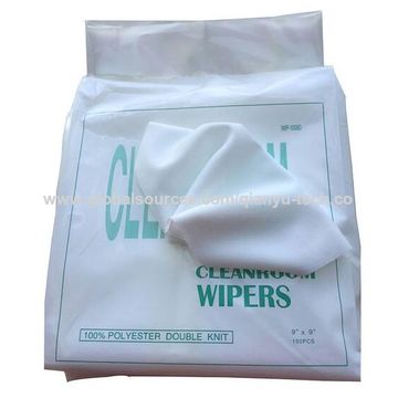 China 9''X9'' 120gsm Class 100 Lint Free Polyester Cleanroom Wipers on ...