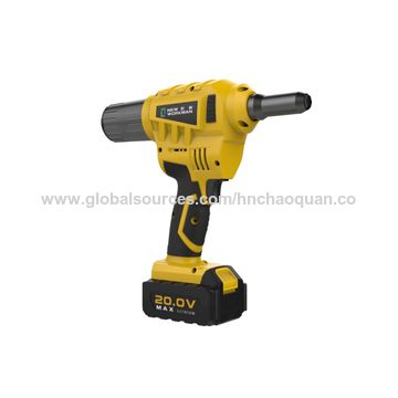 China 20V lithium battery cordless with brushless motor blind rivet gun ...