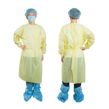 China Yellow Hospital Operating Coat,PP PE Protective Clothing,Medical ...