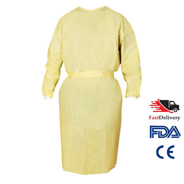 China Yellow Hospital Operating Coat,PP PE Protective Clothing,Medical ...