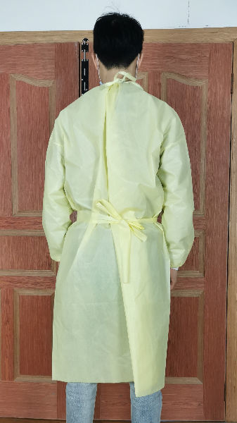 China Yellow Hospital Operating Coat,PP PE Protective Clothing,Medical ...