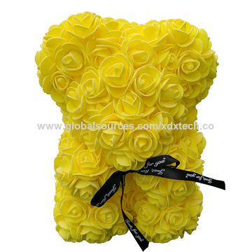 China Valentine Gift Artificial rose bear Christmas Gift Plastic Flower ...