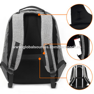 China Anti Theft Hidden Zipper Trendy Business Backpack with USB Charge ...