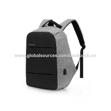 China Anti Theft Hidden Zipper Trendy Business Backpack with USB Charge ...