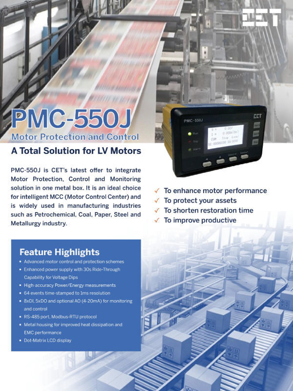 China CET PMC-550J DC/AC Direct/Reversing Start Control Electrical Over-Current Relay Motor ...