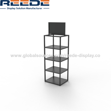 China Industrial style wood bookcase Nordic living room storage shelf ...