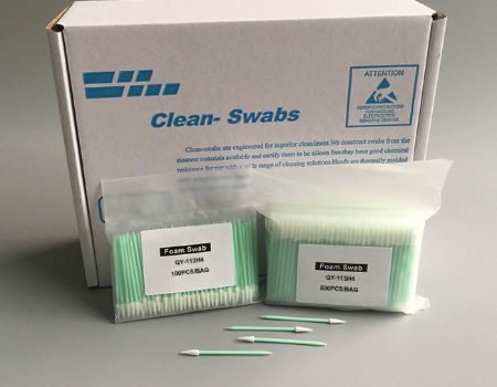 China TX751B Small Head Semiconductor Use Cleanroom Foam Cleaning Swab ...