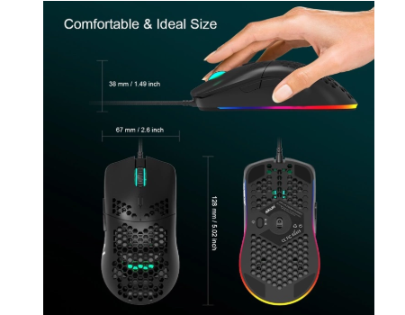 China RGB Programmable Optical Gaming Mouse 7200DPI , USB2.0 / MCU ...