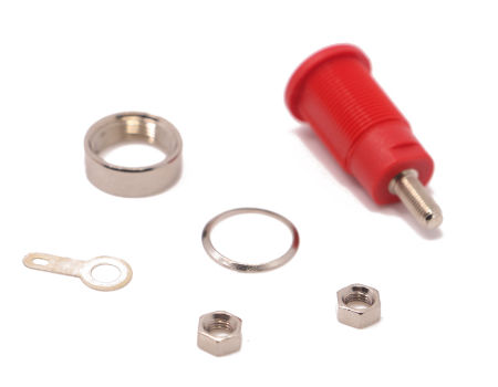 Panel Mount 4mm Banana Jack with Nickel Plated Spade Terminal, panel ...