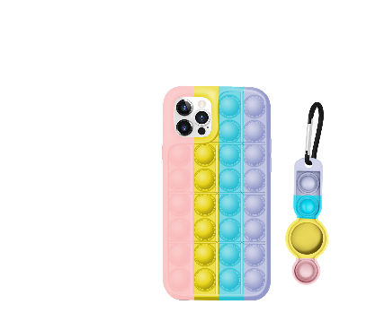China Silicone bubble fidget toy phone case mobile phone toy case and ...
