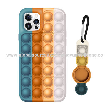 China Silicone bubble fidget toy phone case mobile phone toy case and ...