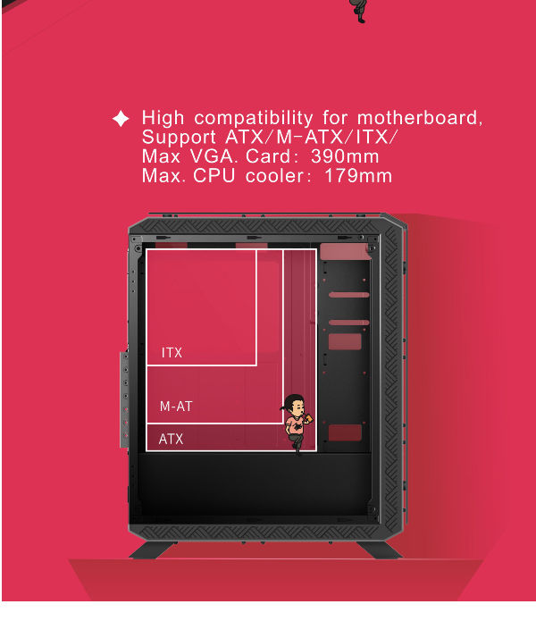 China SAMA 3903 high-end gaming computer case pc cabinet with tempered ...