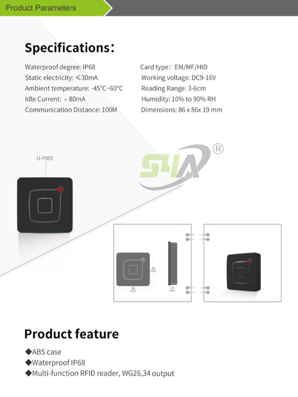 China Factory price proximity smart card reader for access control on ...