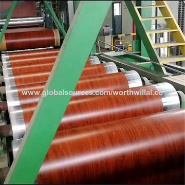 China Wood grain aluminum sheet with PVDF coating for decoration on ...