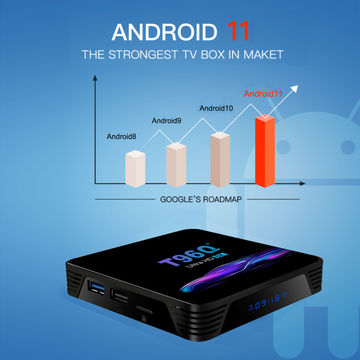 China 2021 newest Android 11.0 TV Box 2.4GHz WiFi iptv Smart T96Q ...