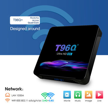 China 2021 newest Android 11.0 TV Box 2.4GHz WiFi iptv Smart T96Q ...