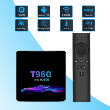 China 2021 newest Android 11.0 TV Box 2.4GHz WiFi iptv Smart T96Q ...