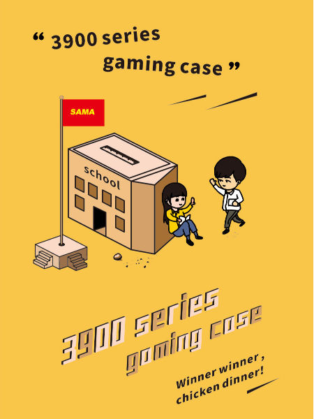 China SAMA 3906 cool professional gaming computer case ATX pc cabinet ...