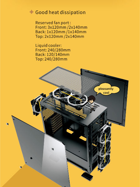 China SAMA 3906 cool professional gaming computer case ATX pc cabinet ...