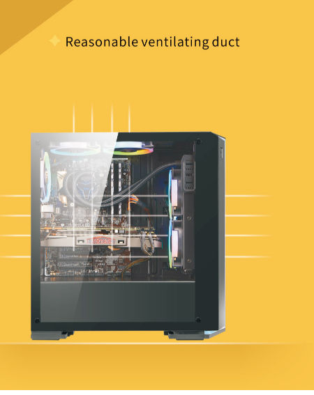 China SAMA 3906 cool professional gaming computer case ATX pc cabinet ...
