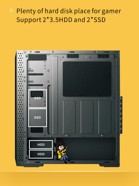 China SAMA 3906 cool professional gaming computer case ATX pc cabinet ...