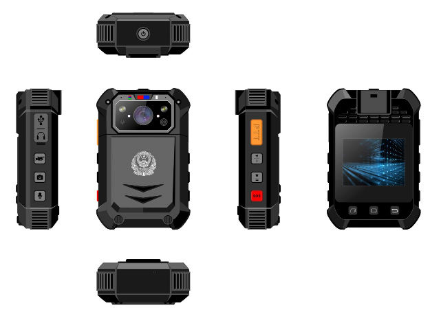 China Law Enforcement Recorder, 4G Android Police Body Worn Camera ...