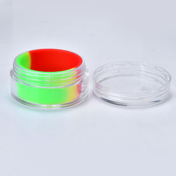 China 5g 5g Plastic jar with no-stick silicone insert plastic dab wax ...