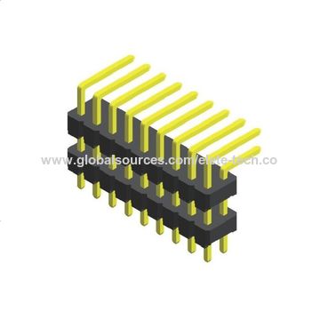 China 2.54mm pitch Male Header, Press-fit pin, H=2.54mm, Single row ...