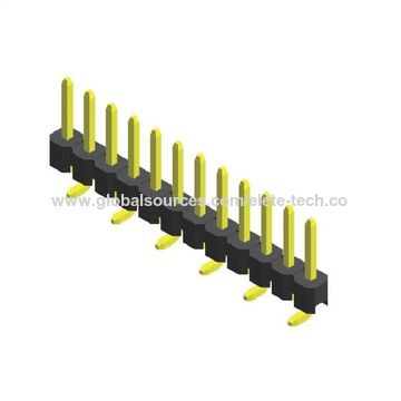 China 2.54mm pitch Male Header, Press-fit pin, H=2.54mm, Single row ...