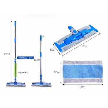 China Clamping Type Microfiber Cloth Extendable Flat Mop on Global ...