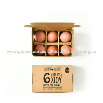 China High quality custom printed egg box recycle paper corrugated box shipping mail carton food ...